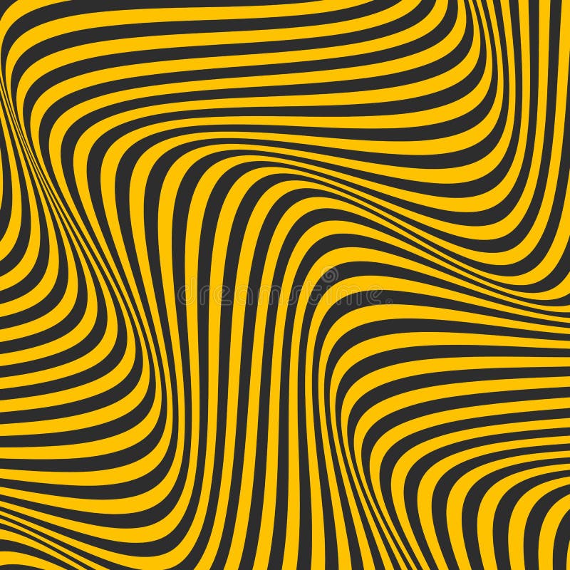 Abstract Op Art Texture with Wavy Stripes Stock Vector - Illustration ...