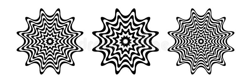 Circle Design Element. Abstract Geometric Rotation Pattern Stock Vector ...