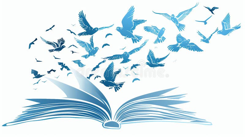 Abstract of Open Book Flying As Knowledge Wisdom Going To Future Stock ...