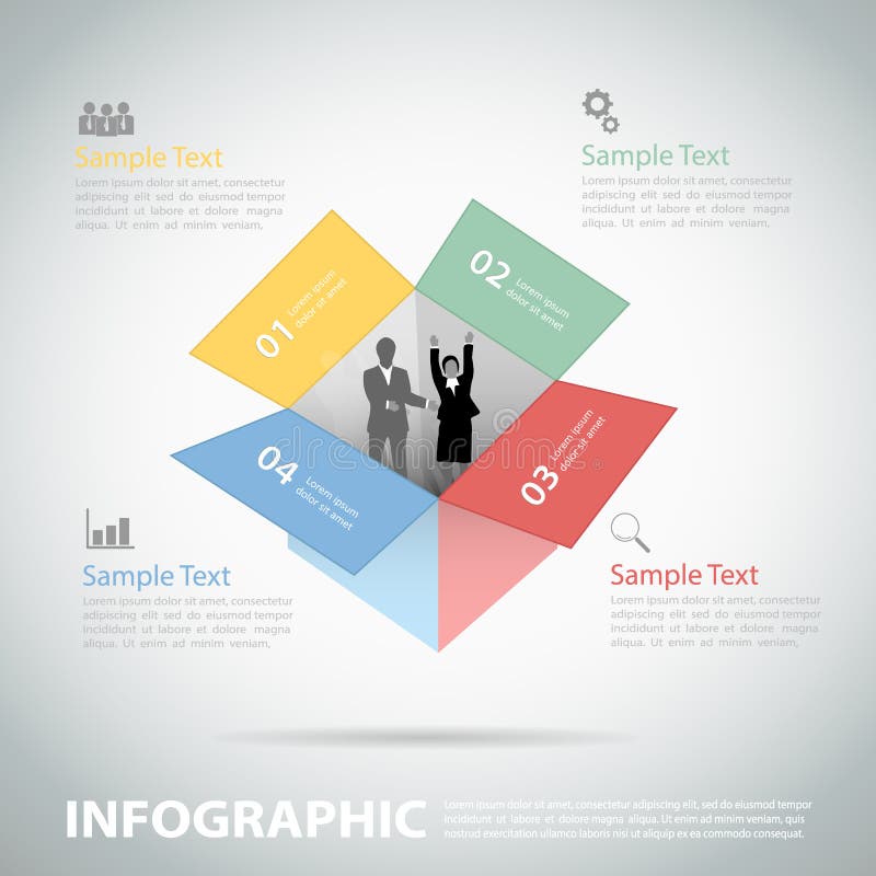 Abstract Open Box Template for Business Concept Stock Vector ...