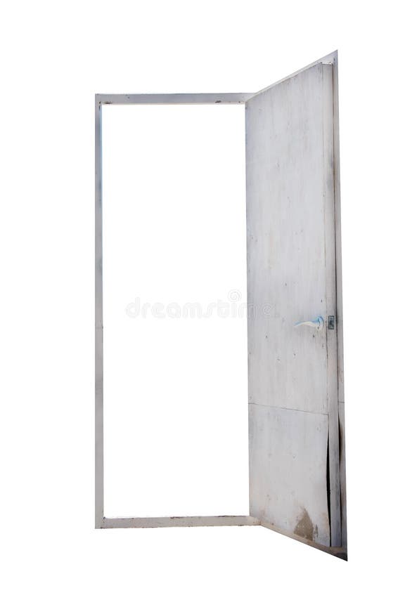 Abstract Open Door Over White Stock Image - Image of empty, abstract ...