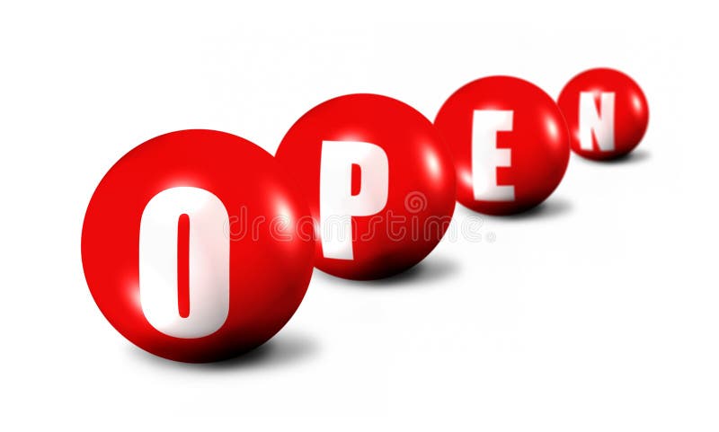 Abstract open sign stock illustration. Illustration of round - 7017807