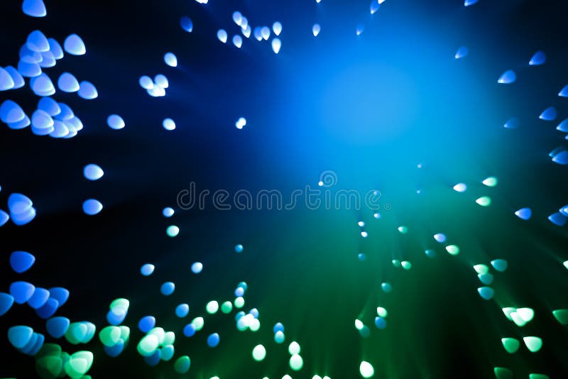Abstract Optic Fiber Blue and Green Technology Concept Background Stock ...