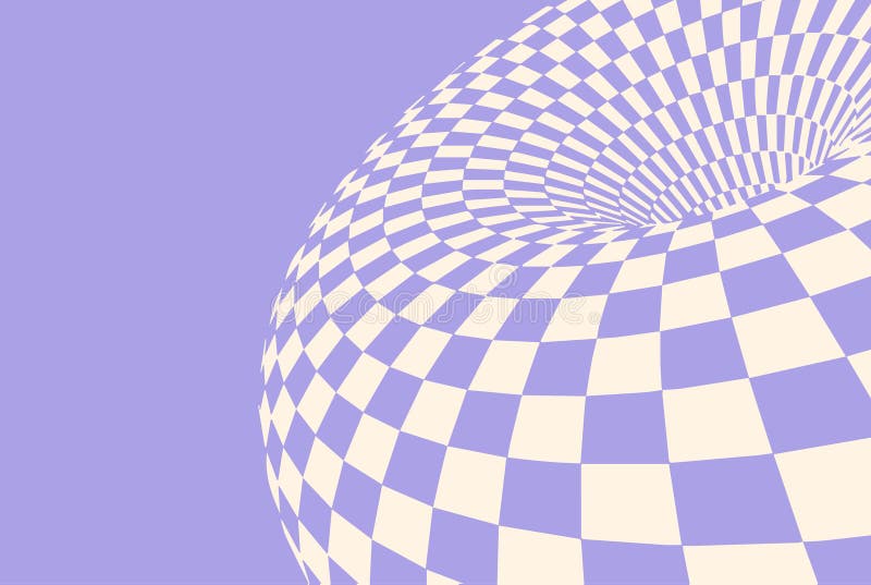 Optical Illusion White Checker 3d. Chess Background Time Hole Vector ...