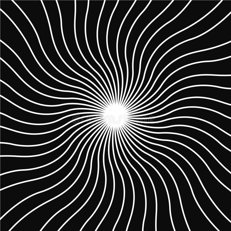 Trippy Black And White Spiral