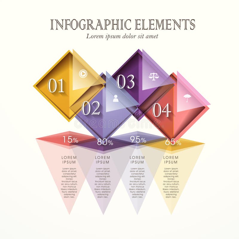 Abstract Diamond Infographics Stock Vector - Illustration of data, flow ...