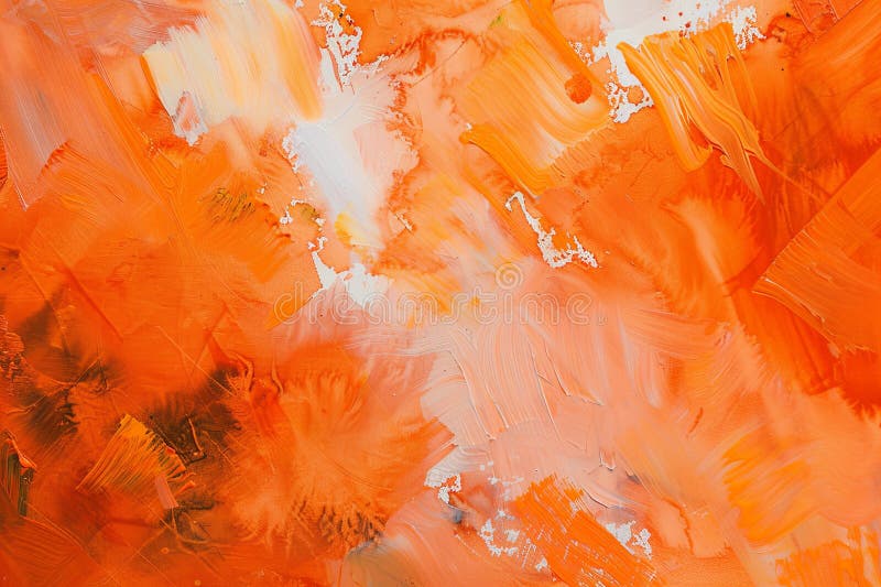 Abstract Orange Acrylic Painting Background Generative Ai Stock ...