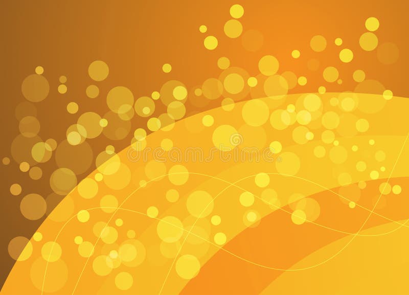 Abstract Orange Waves - Data Stream Concept. Vector Illustration Stock ...
