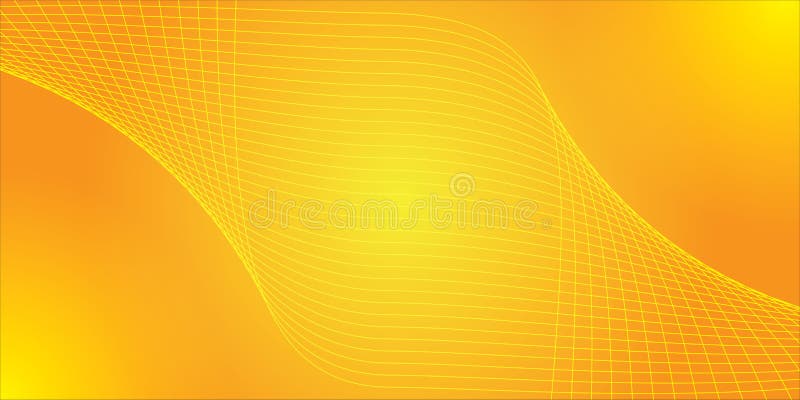 Abstract Orange Background with Curved Wavy Lines. Vector Illustration ...