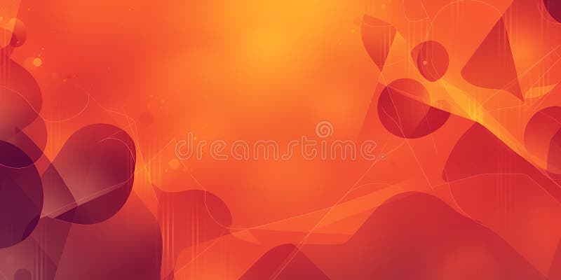 Abstract Orange Background with Geometric Shapes and Soft Gradient ...