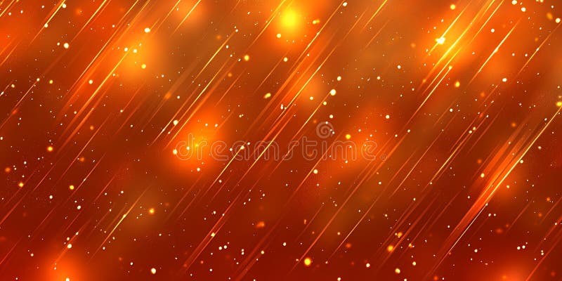 Abstract Orange Background with Glowing Lines and Particles Dynamic ...
