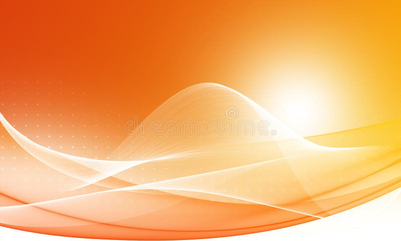 Abstract Orange Background with Gradient Wave Stock Illustration ...