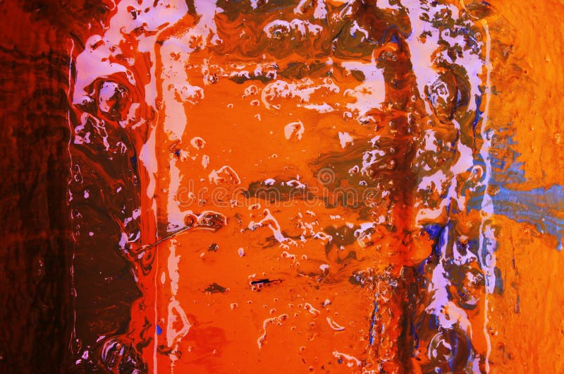 Abstract Orange Background of Orange Oil Paint Stock Photo - Image of ...