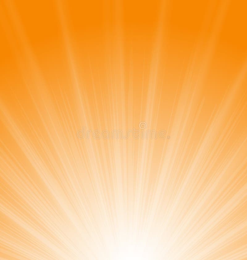 Abstract Orange Background with Sun Light Rays Stock Vector ...