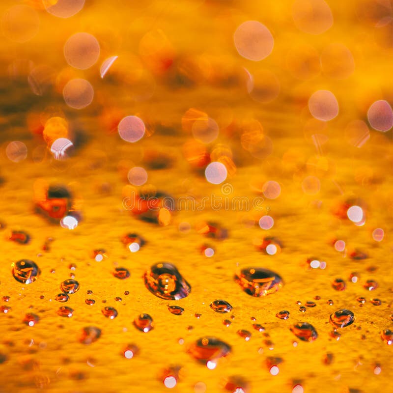 Abstract Orange Background with Water Drops Stock Photo - Image of ...