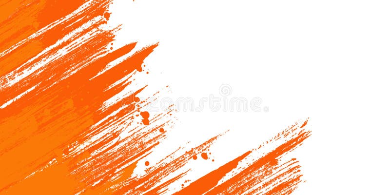 Abstract Orange Banner Template with Grunge Shapes. Stock Illustration ...