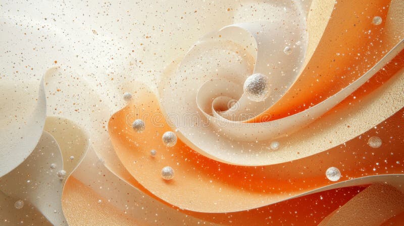 Abstract Orange Beige Swirl Background with Glitter Texture Stock ...