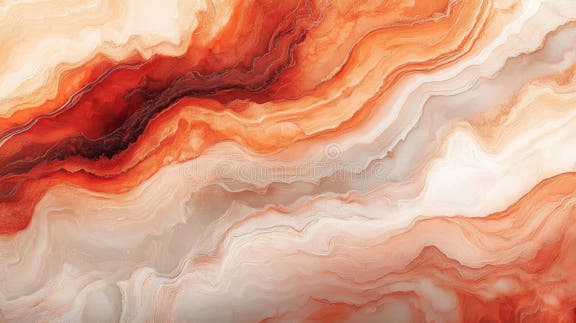 Abstract Orange and Beige Wave Pattern Design Stock Illustration ...