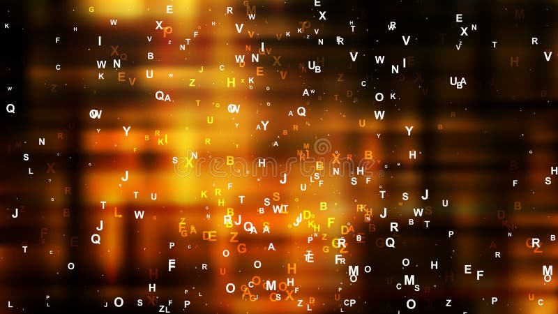 Abstract Orange and Black Alphabet Letters Background Image Stock ...