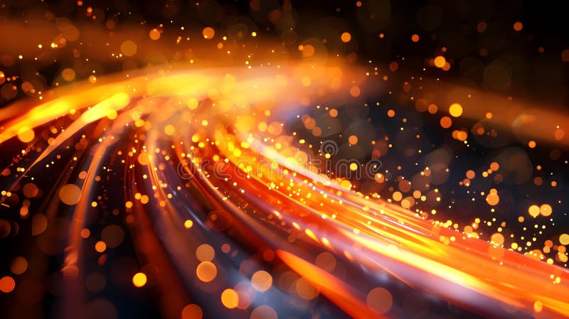 Abstract Orange and Black Background, Swirling Energy Stock ...