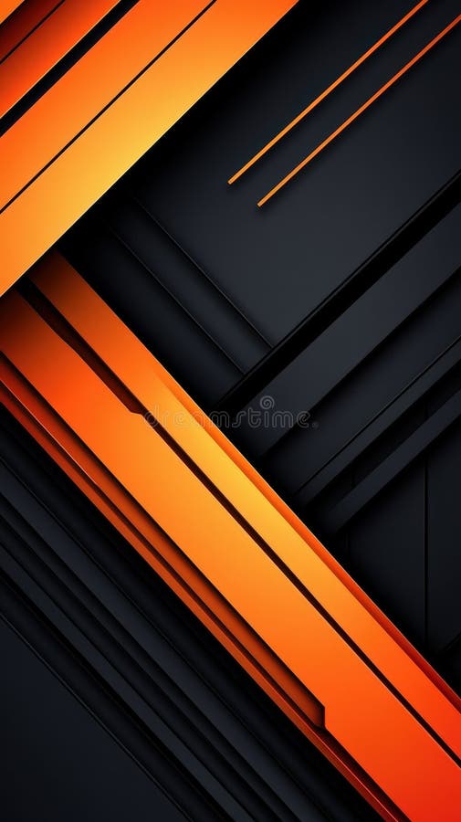 Abstract Orange and Black Geometric Pattern. Stock Illustration ...