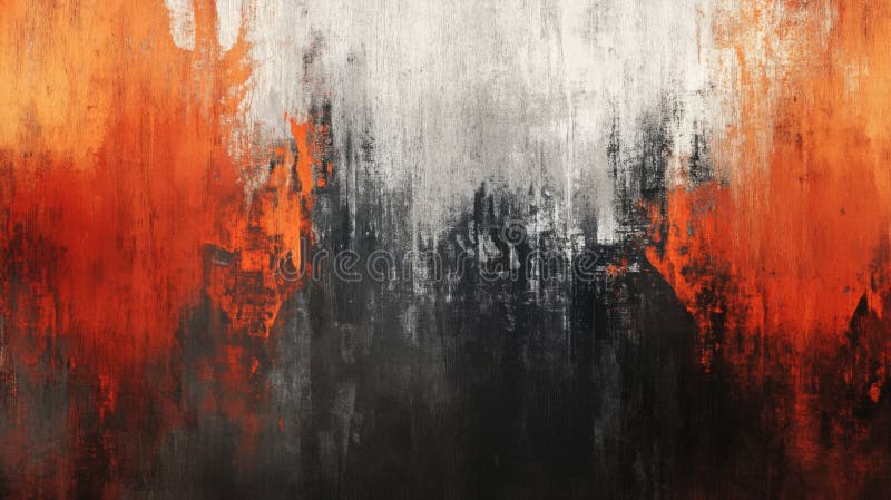 Abstract Orange Black Grey Textured Paint Background Stock Illustration ...