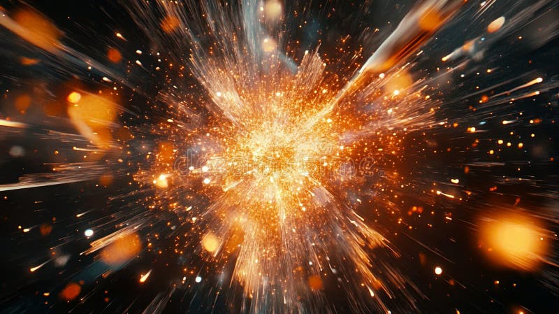 Abstract Orange and Black Light Explosion Dynamic Energy Burst Powerful ...