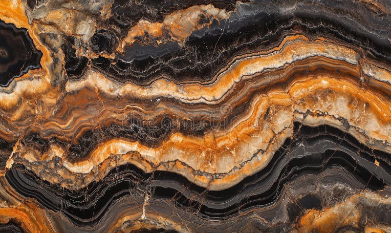Abstract Orange and Black Onyx Stone Pattern, Showcasing Natural ...