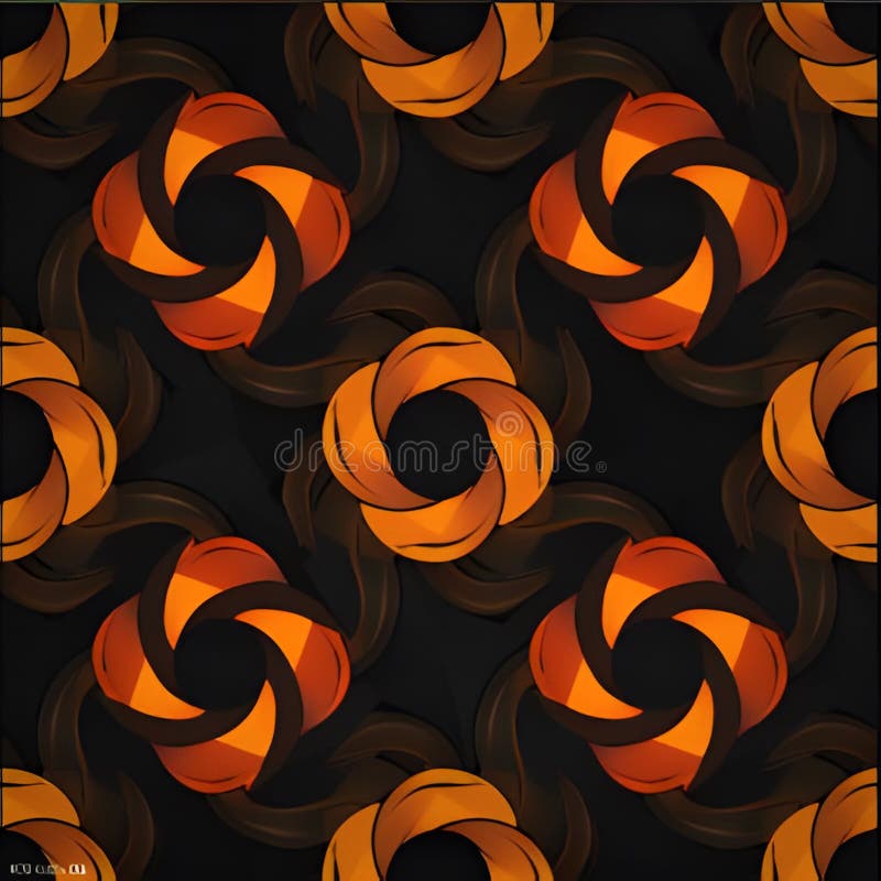 Abstract Orange and Black Pattern Stock Vector - Illustration of ...