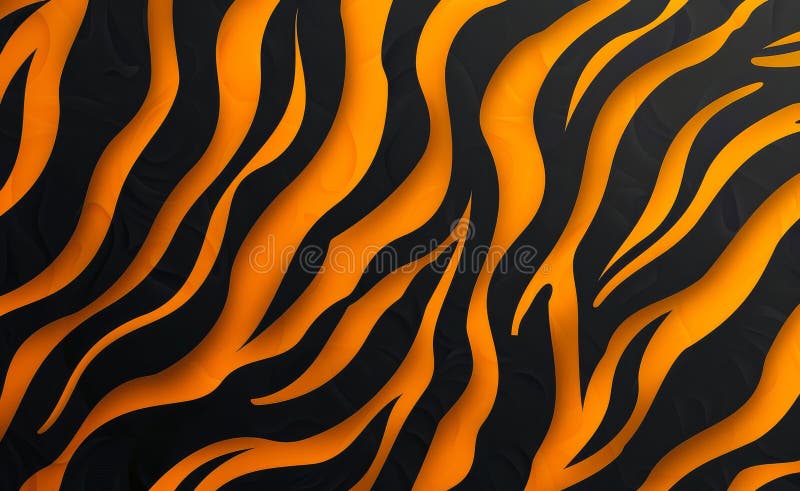 Abstract Orange and Black Tiger Stripe Pattern Background Stock Image ...