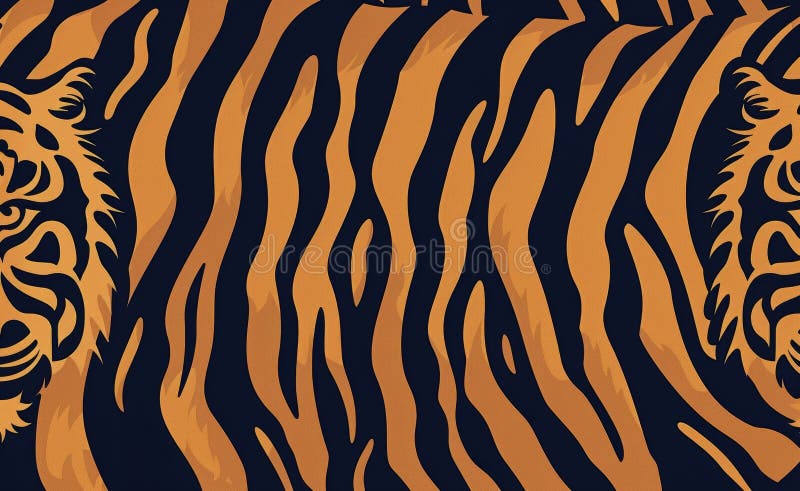 Abstract Orange and Black Tiger Stripe Pattern Stock Image - Image of ...