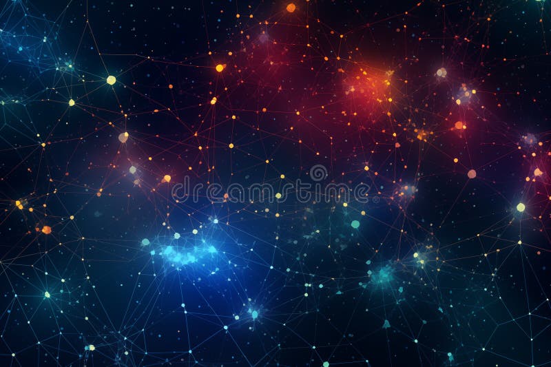 Abstract Orange and Blue Constellations and Galaxy Clusters with Neural ...