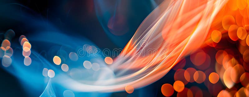 Abstract Orange Blue Gradient with Light Line Stock Illustration ...