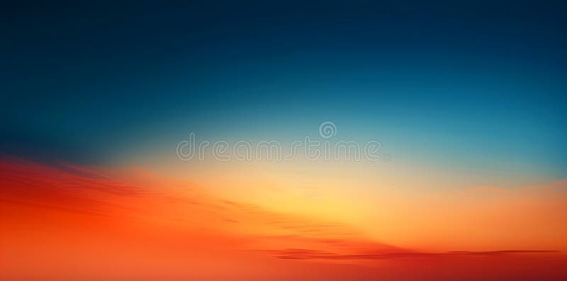 Abstract Orange and Blue Gradient Sky Background Stock Illustration ...