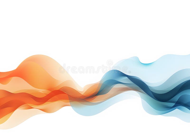 Abstract Orange Blue Gradient Waves Illustration Stock Illustration ...