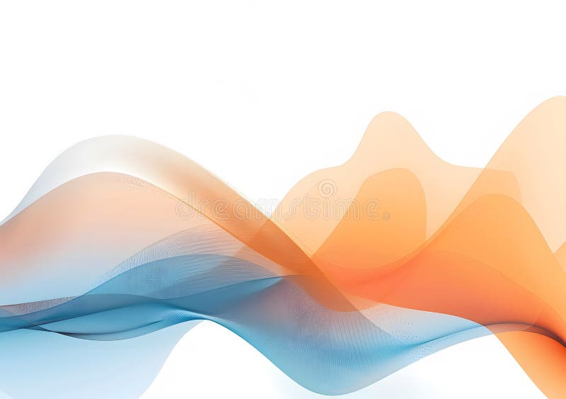 Abstract Orange Blue Gradient Waves Illustration Stock Illustration ...