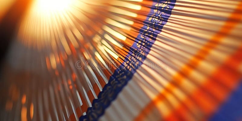 Abstract Orange Blue Stripes Sunlit Pattern Texture Background Design ...