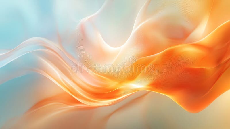 Abstract Orange and Blue Wave Design Stock Illustration - Illustration ...