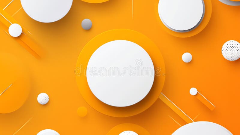 Abstract Orange Bokeh Background with Bright Light Circles Soft Focus ...