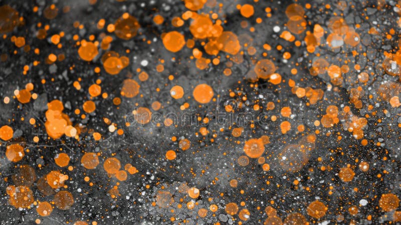 Abstract Orange Bokeh Overlay on Dark Texture, Grunge Background ...