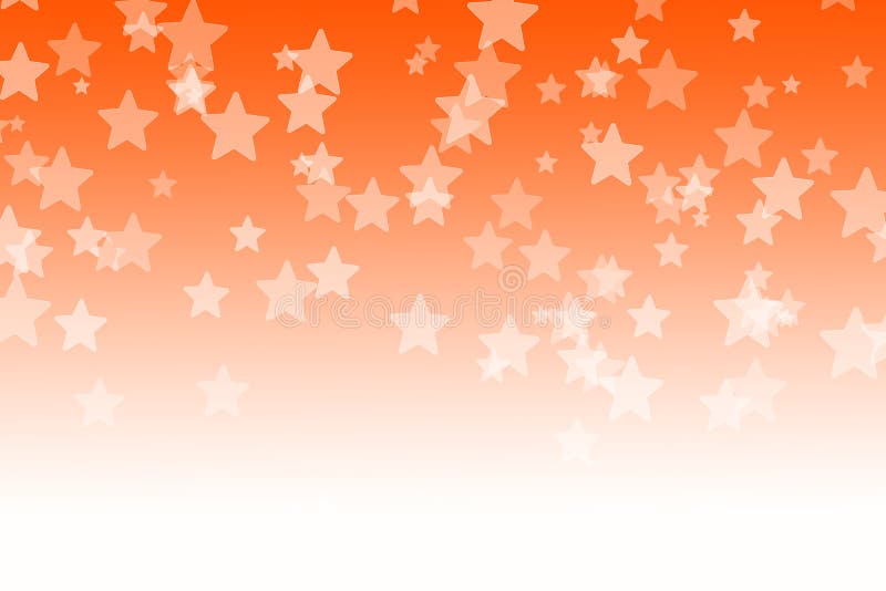 Abstract Orange Bokeh Stars Background Stock Illustration ...