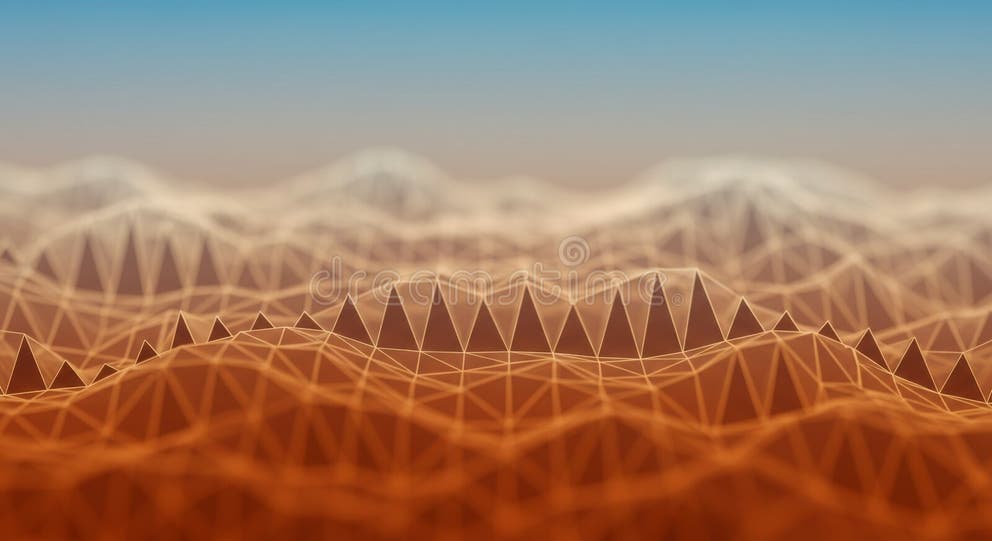 Abstract Orange and Brown Network Background Stock Illustration ...