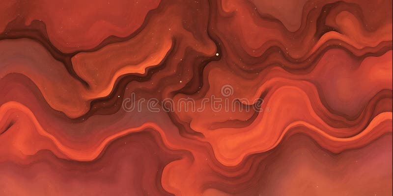 Abstract Orange and Brown Wavy Pattern with Speckled White Dots ...