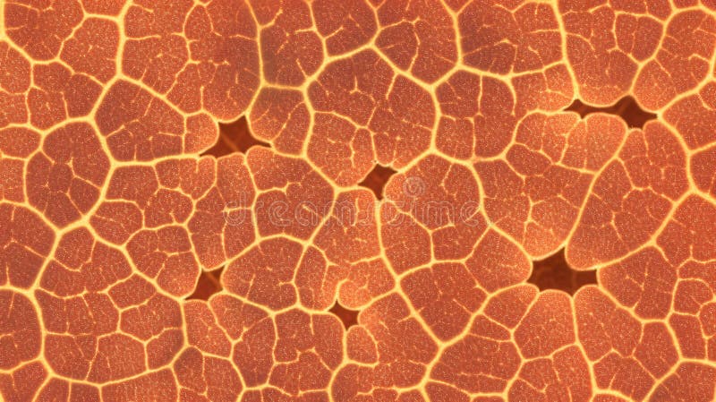 Abstract Orange Cell Structure Seamless Pattern Royalty Free Image ...