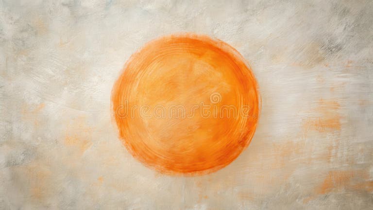 Abstract Orange Circle on Textured Background a Visual Study in Warm ...