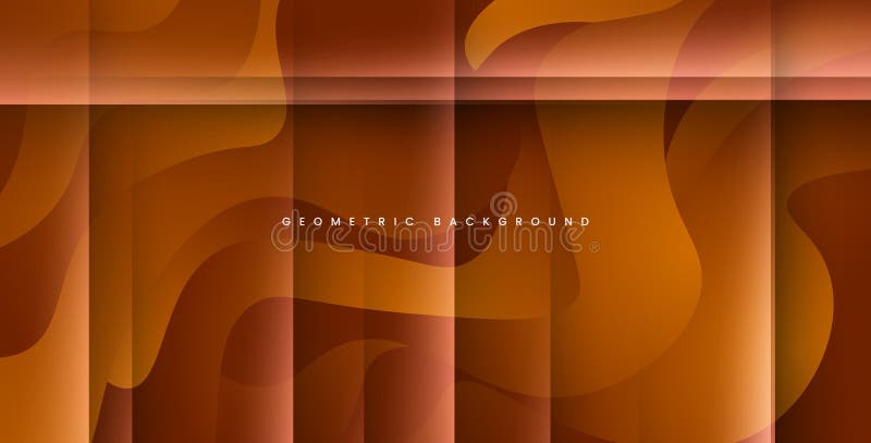 Abstract Orange Color Wave Decoration Light and Shadow Layers ...