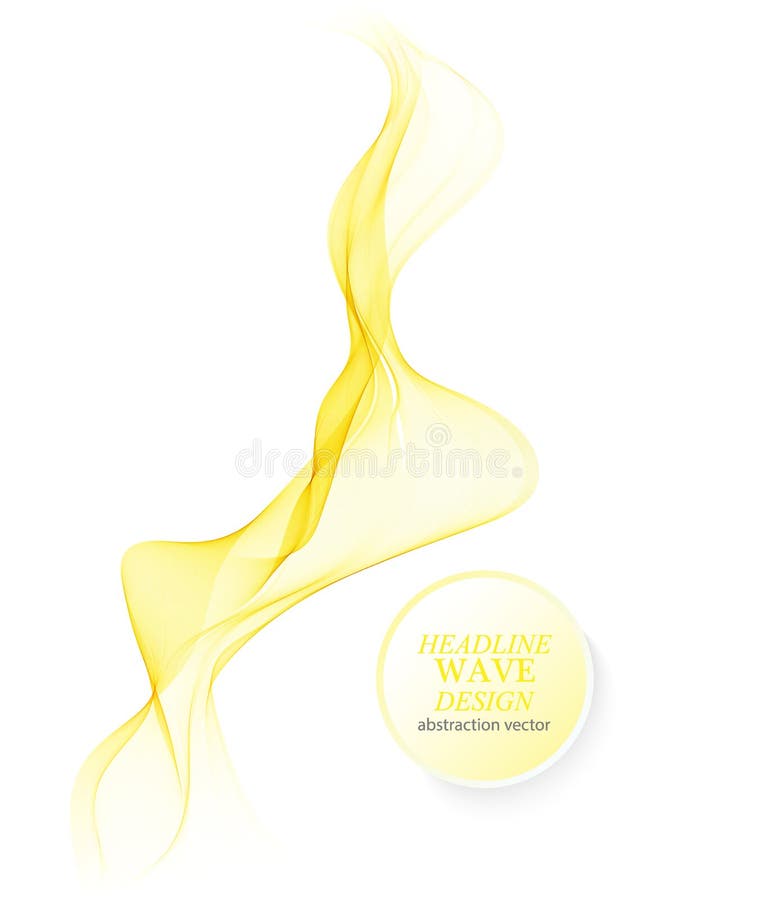 Abstract Orange Color Wave Design Element Abstract Smooth Color Wavy