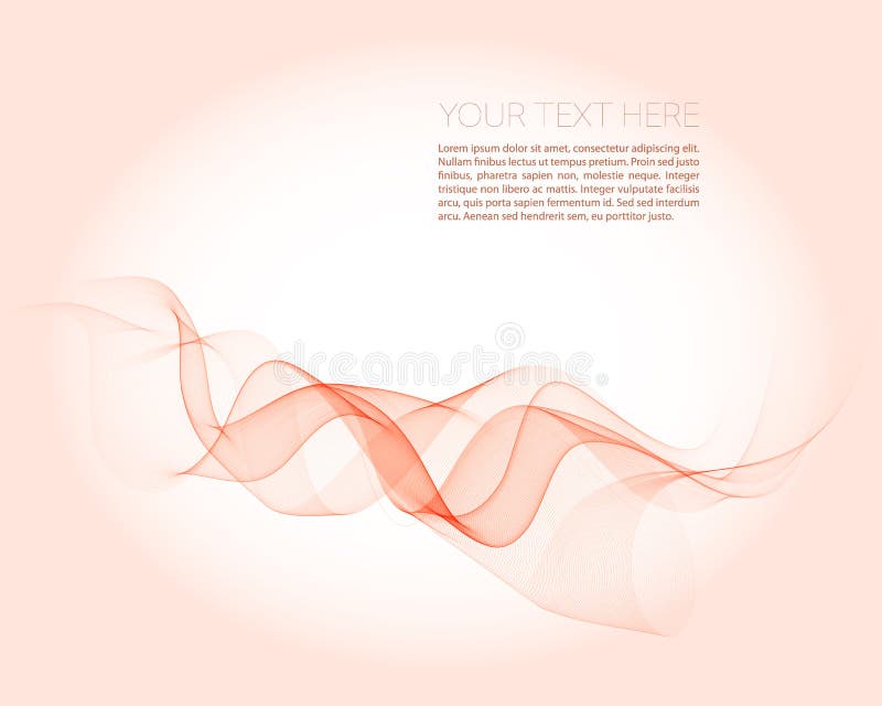 Abstract Orange Color Wave Design Element Abstract Smooth Color Wavy