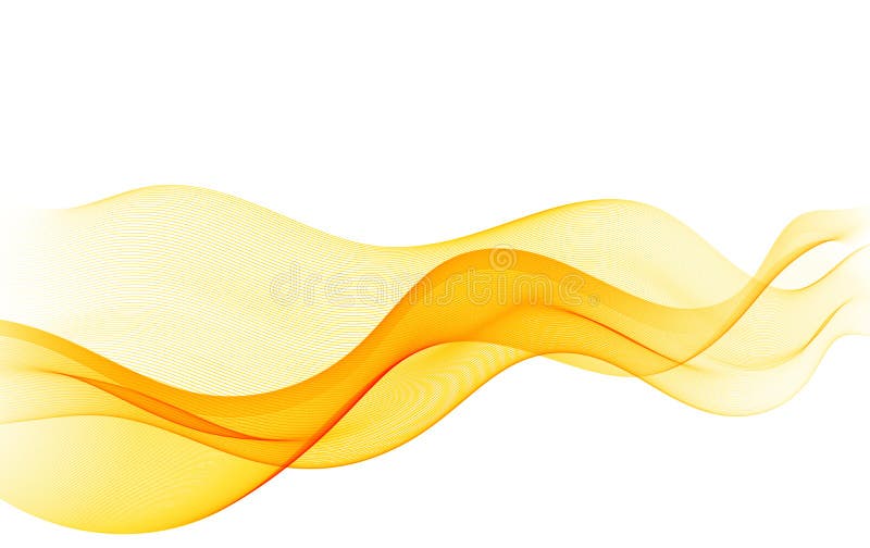 Abstract Orange Color Wave Design Element Abstract Smooth Color Wavy