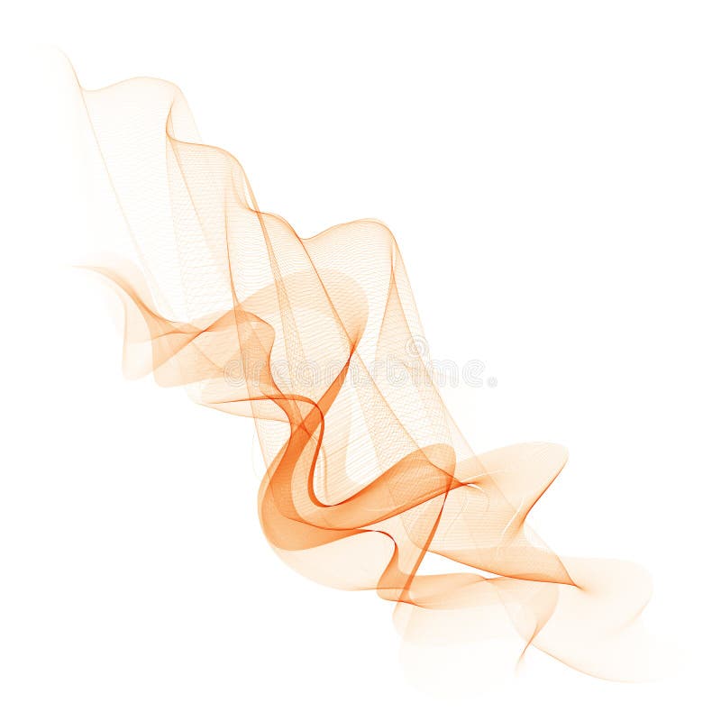 Abstract Orange Color Wave Design Element Abstract Smooth Color Wavy